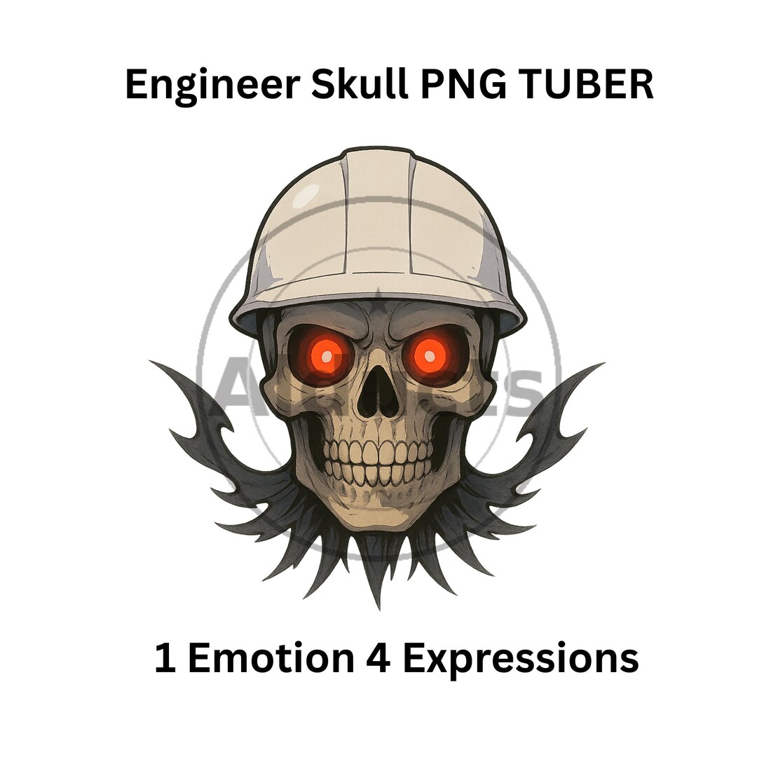 Anime Skull Engineer PNG Tuber Avatar for Gamers & Streamers ...