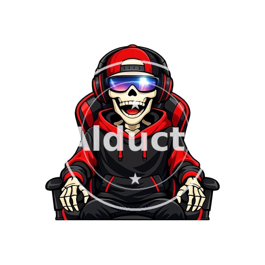 Skeleton Vtuber PNG Tuber Pack | Gamer Skull Avatar | Veadotube Ready ...