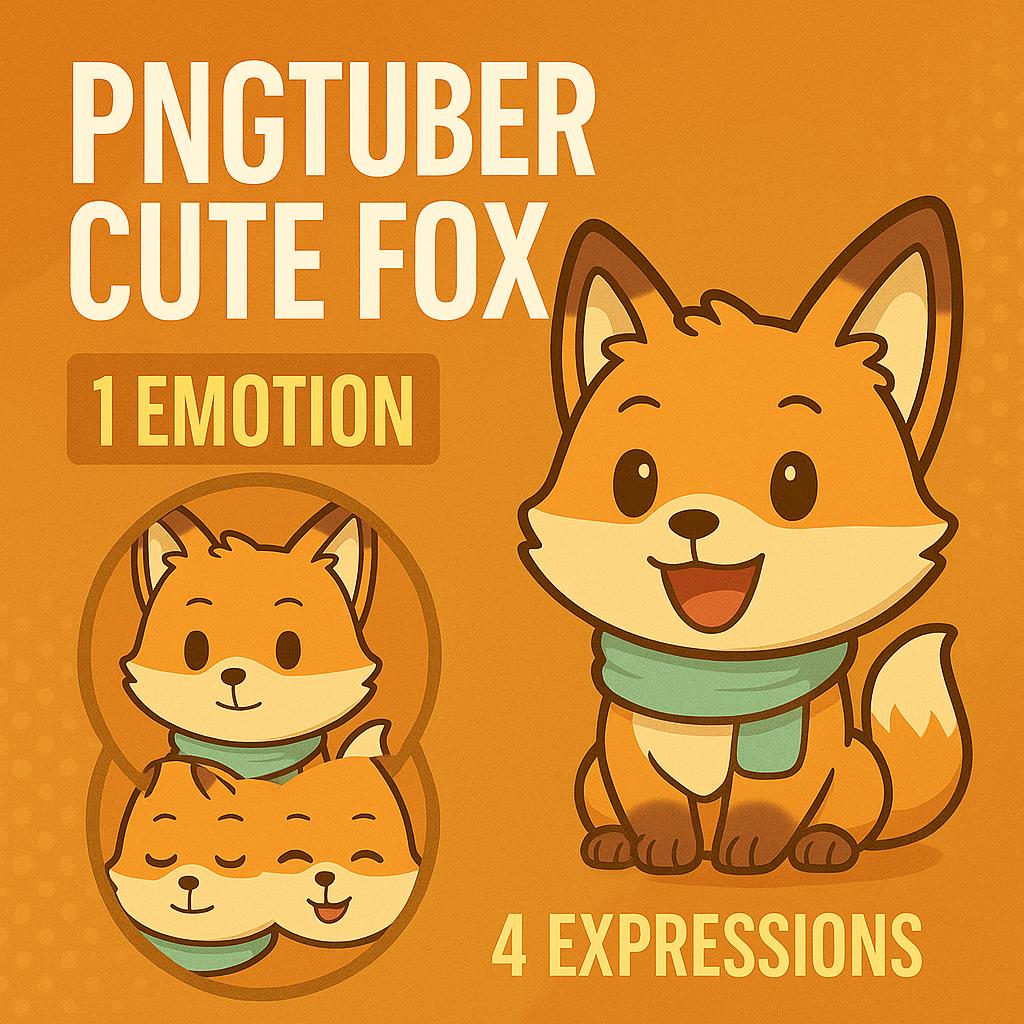 Fox Pngtuber Model | Reactive Streaming Avatar - Etsy