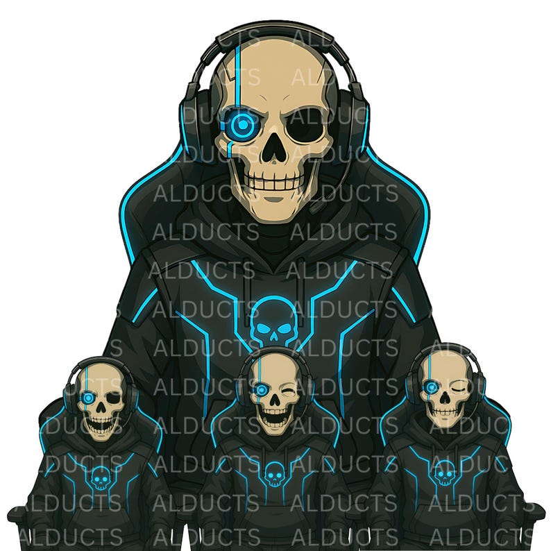 Gaming Skeleton Pngtuber: Anime Vtuber Avatar for Veadotube (digital ...