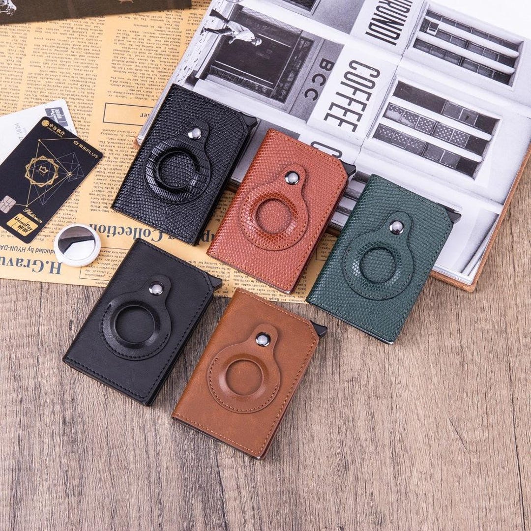 Mens Anti-theft Swipe Card Holder Tracker Hole - Etsy