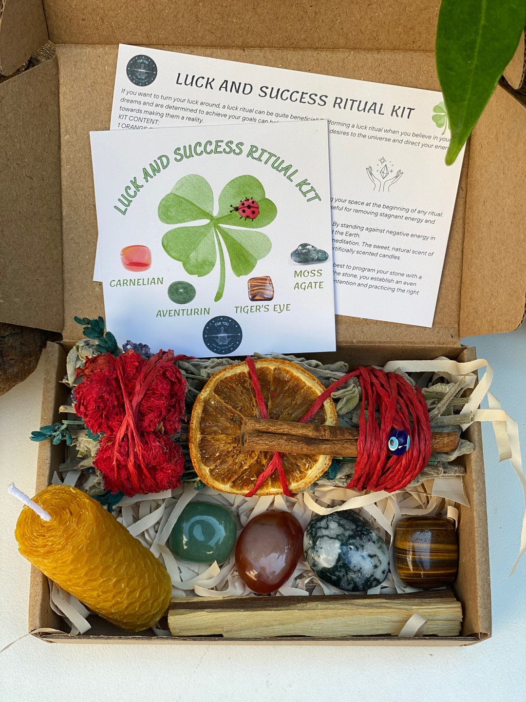 Luck and Success Ritual Kit, 4 Luck and Success Crystal, Energy ...