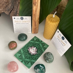 Heart Chakra Balancing Kit,heart Chakra Crystal Set, Meditation Kit ...