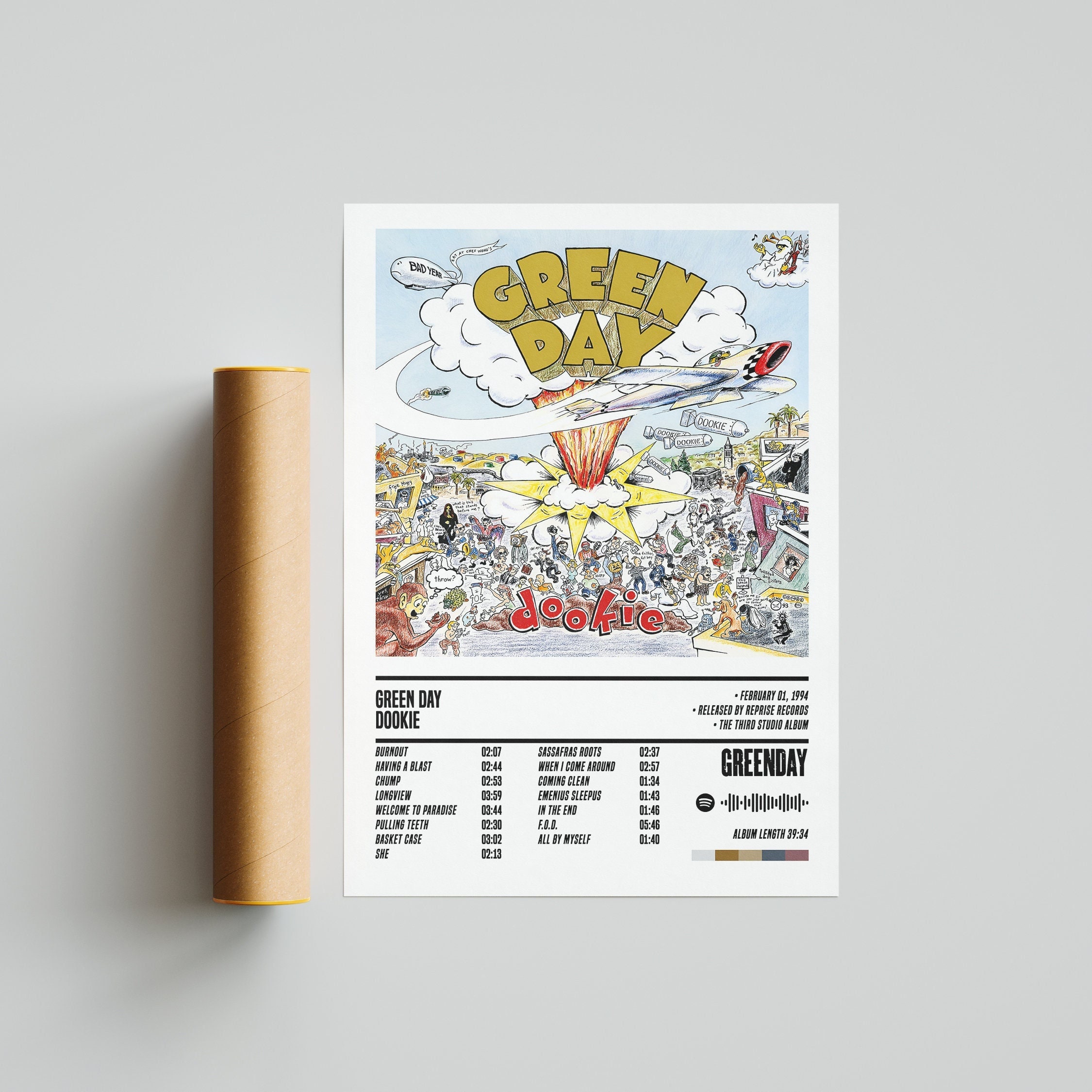 Green Day Dookie Poster Green Day Poster Green Day Wall - Etsy