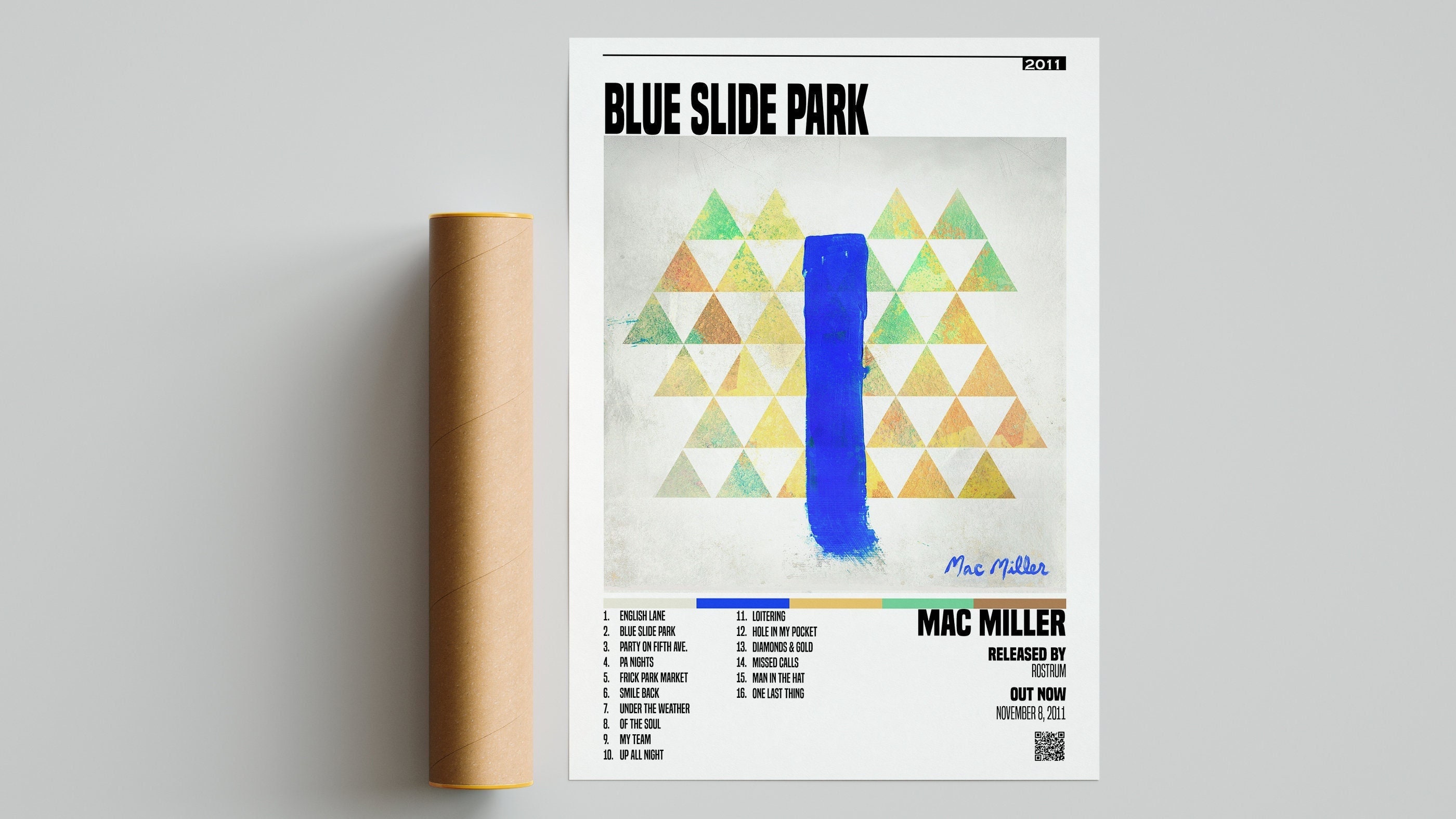 Mac Miller Poster Blue Slide Park Poster Mac Miller - Etsy