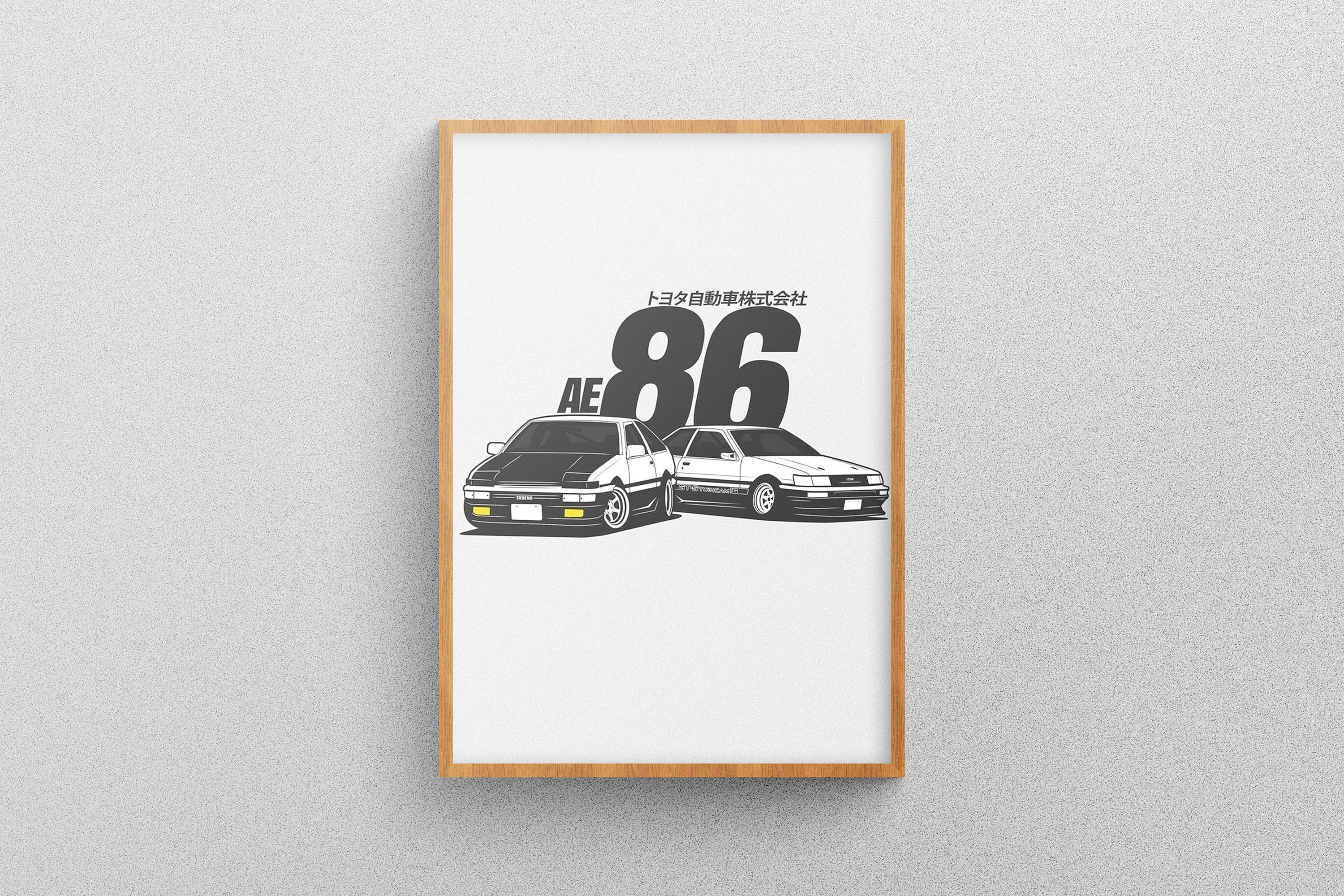 Initial D Poster AE86 Trueno JDM Initial D Manga Initial - Etsy