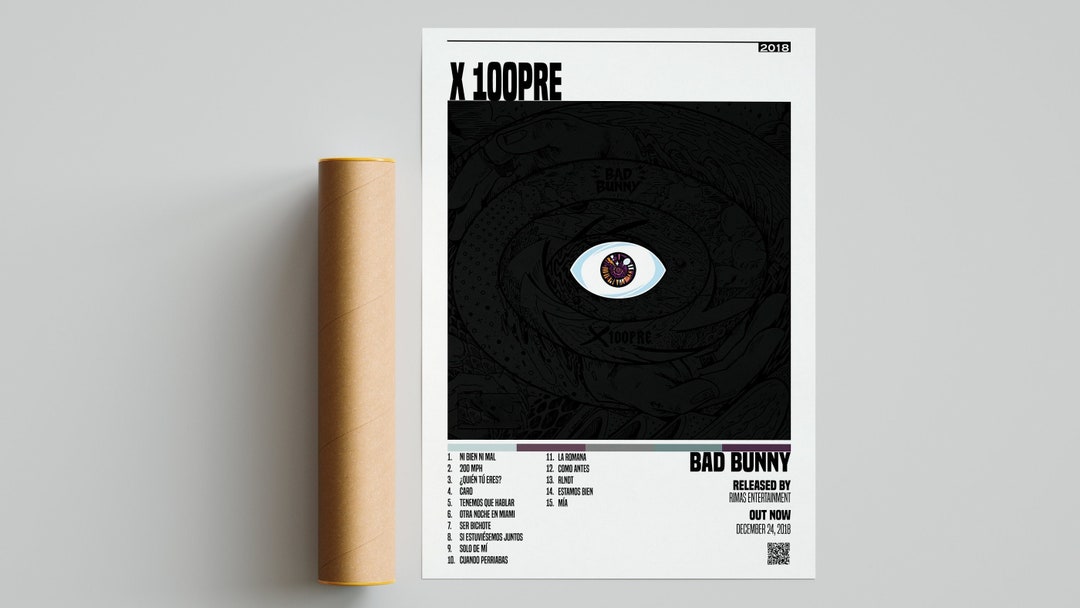 Bad Bunny Poster X 100PRE Poster X100PRE Tracklist Album - Etsy