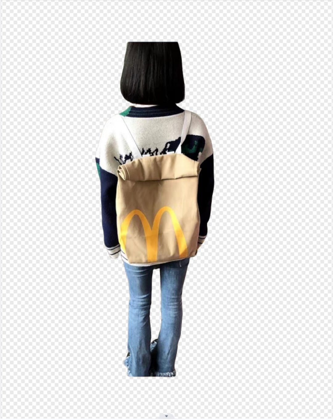 Mcdonald's Backpack Golden Arch Bag Paper Bag Backpack - Etsy