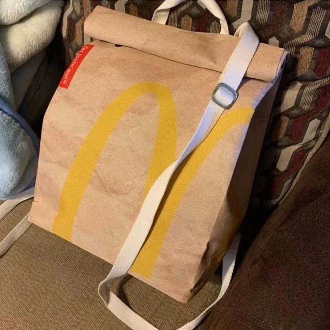 Mcdonald's Backpack Golden Arch Bag Paper Bag Backpack - Etsy