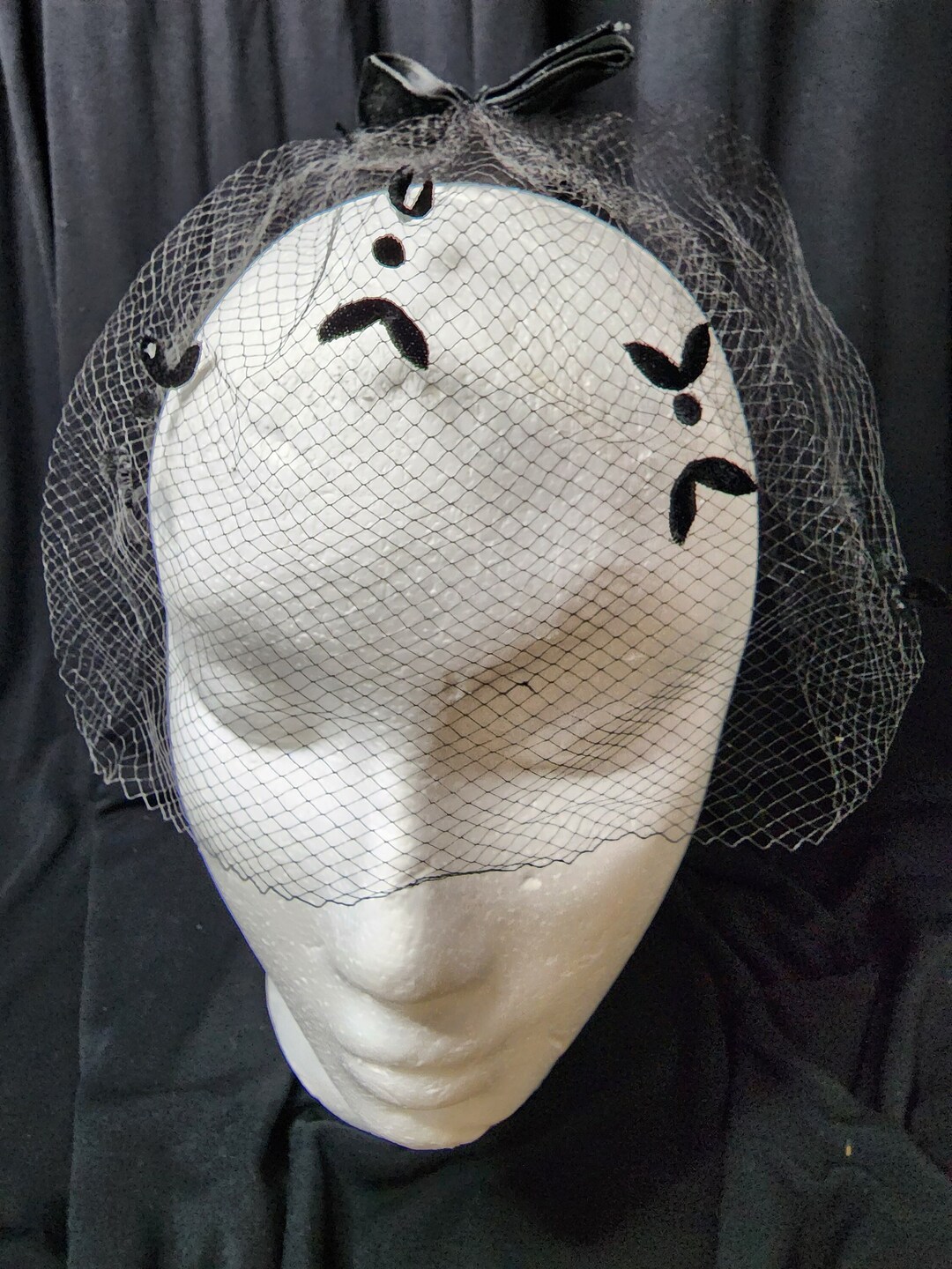 1950's Vintage Ladies Netting Hat With Velvet Bow and Details - Etsy