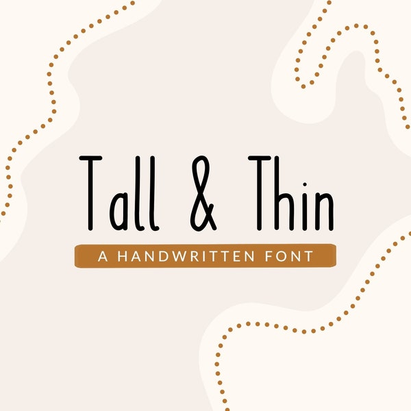 Tall Writing Font - Etsy
