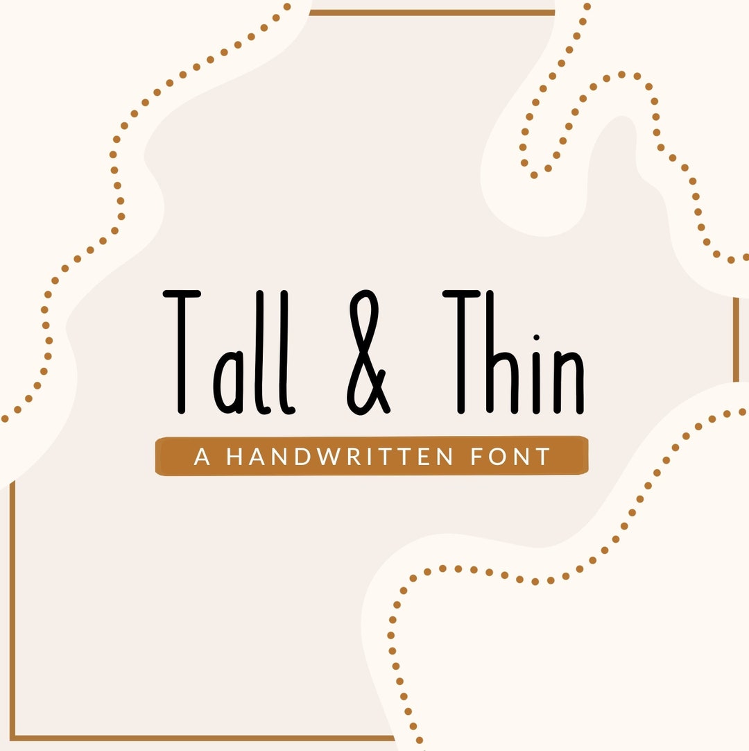 Tall & Thin Handwritten Font for Note Taking Neat Writing Bold Written ...
