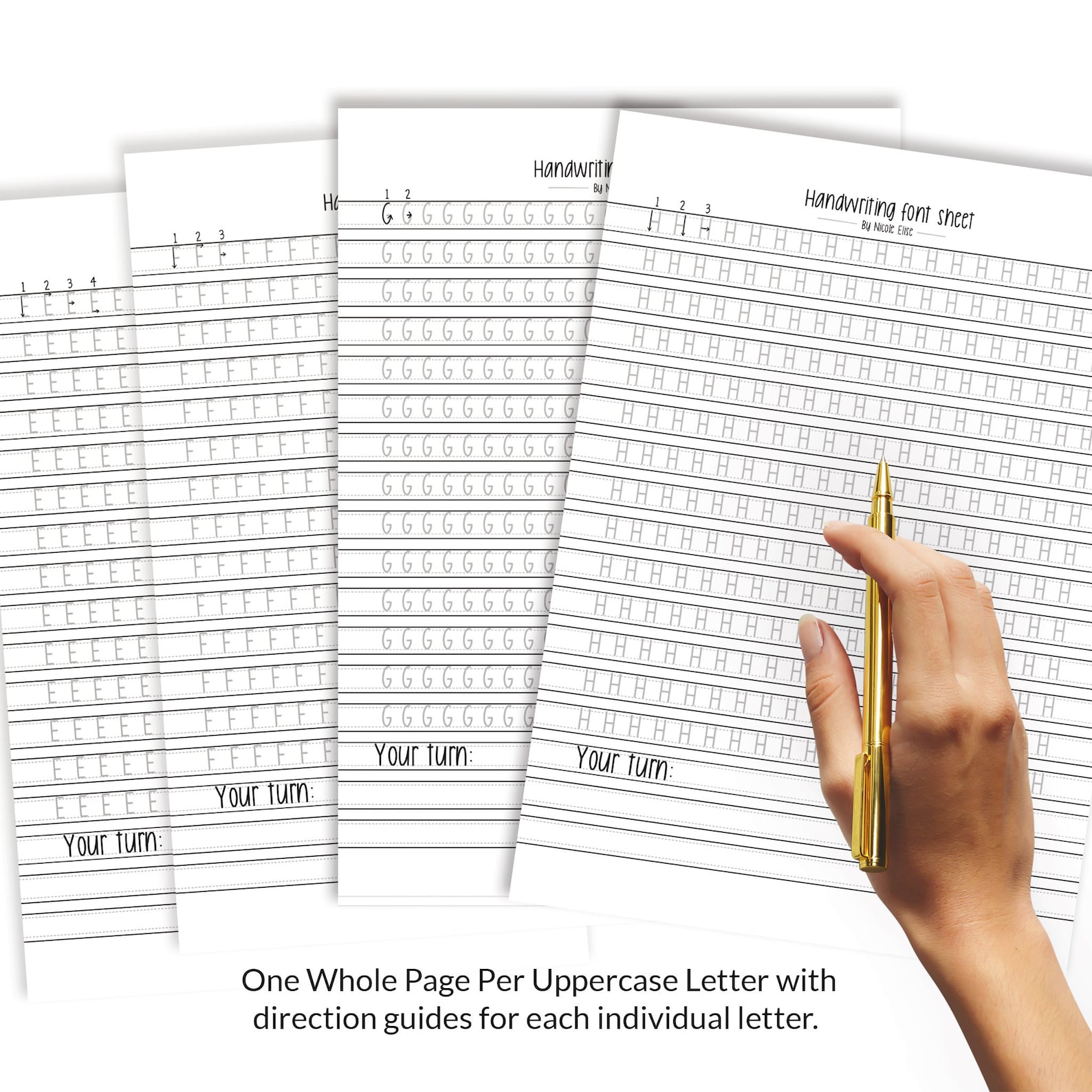 91 Page Neat & Fun Hand Writing Workbook | Practice Sheet Printable ...