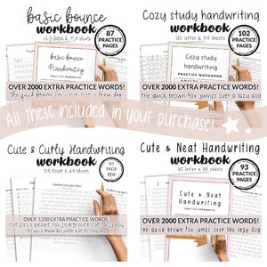 WHOLE SHOP Lifetime Access Handwriting Workbook Bundle - One Time ...