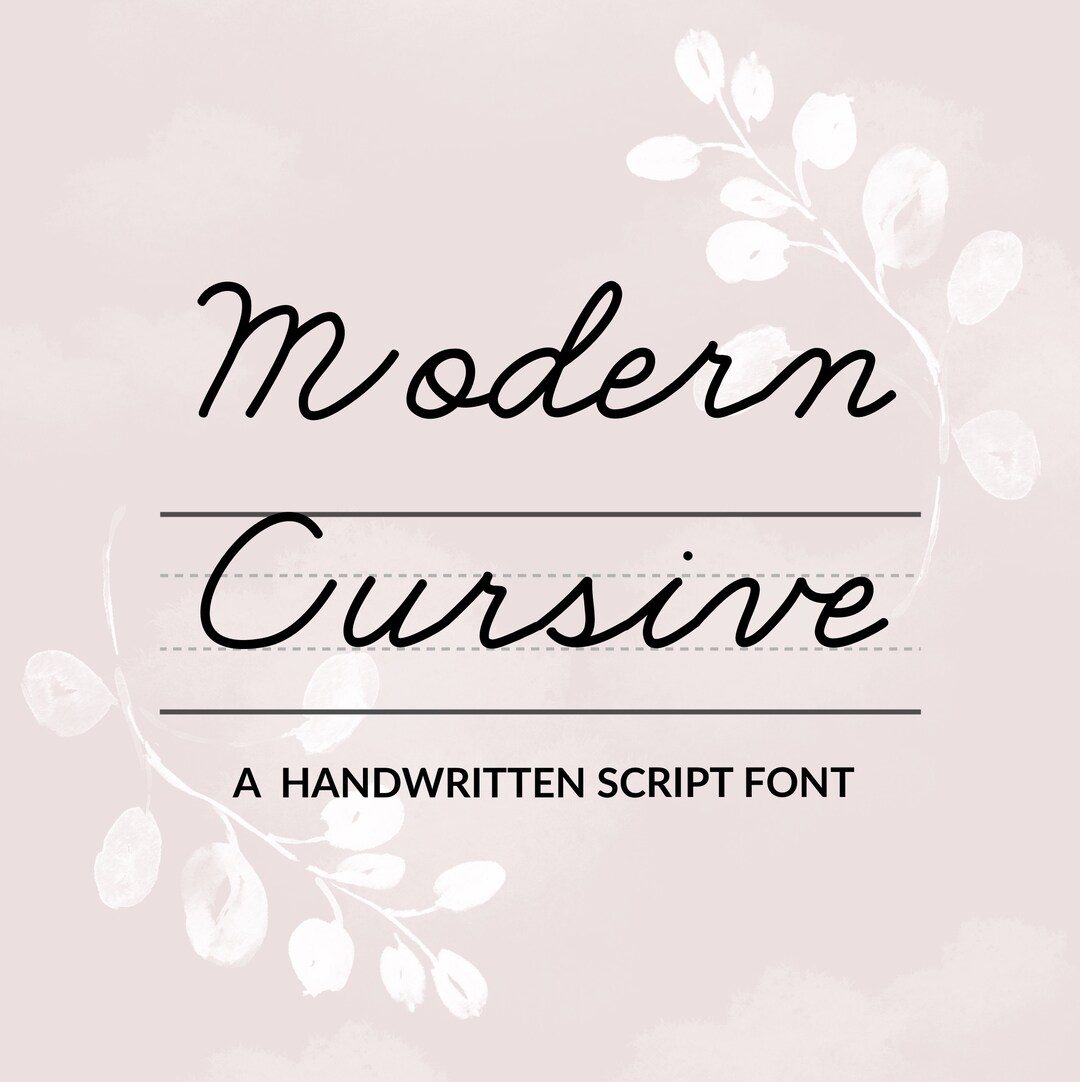 Cursive Handwritten Font for Note Taking, Cute Neat Writing Fun Written ...
