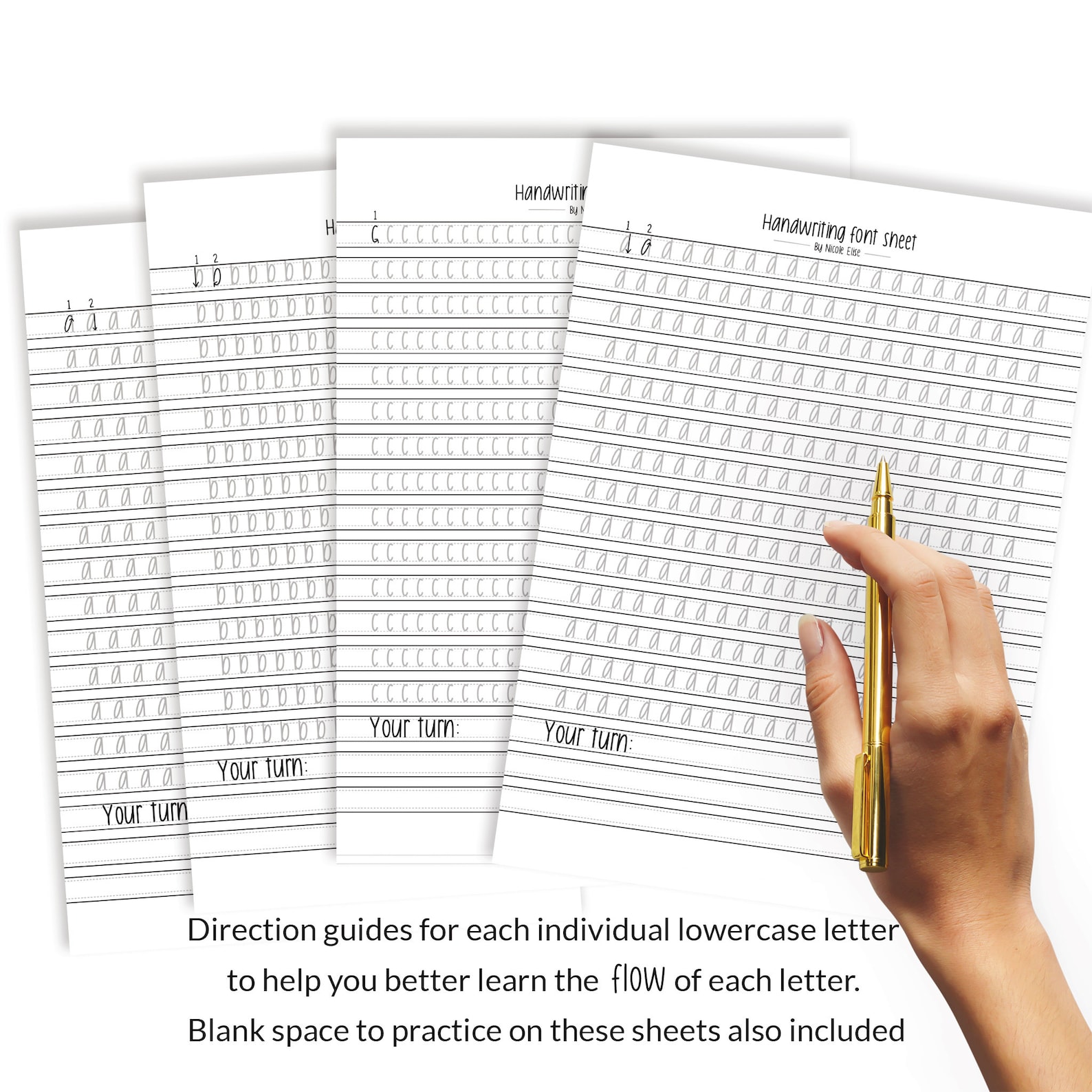 91 Page Neat & Fun Hand Writing Workbook | Practice Sheet Printable ...