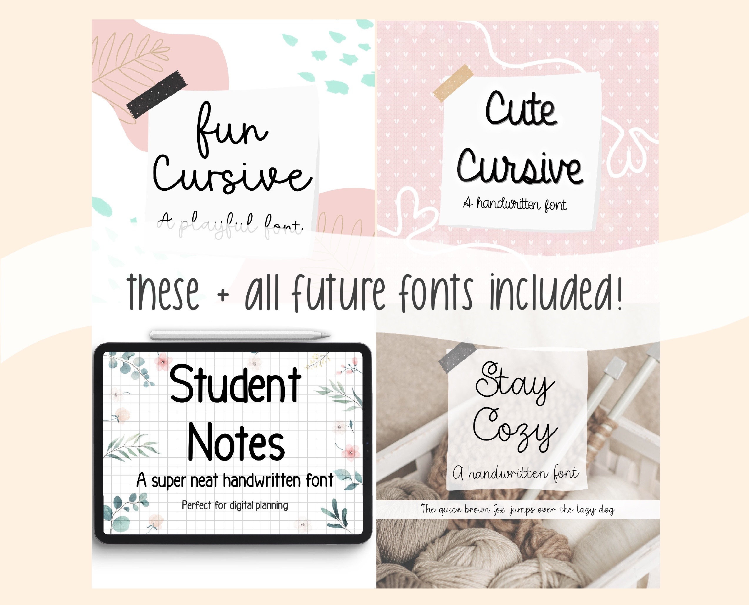 WHOLE SHOP Font BUNDLE - Handwritten Neat Writing | Written Student ...