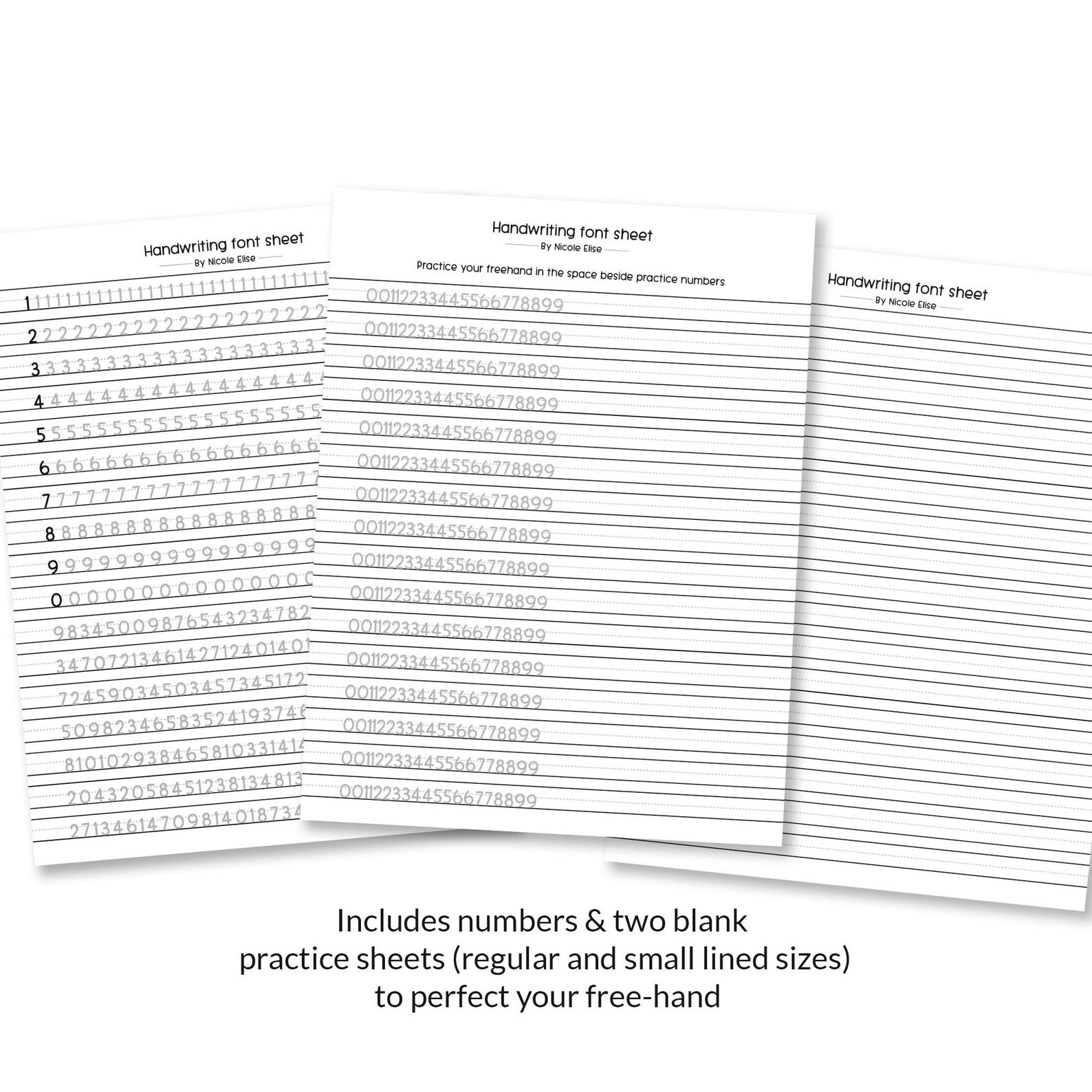 94 Page Journaling Hand Writing Practice Workbook Sheet Printable Guide ...