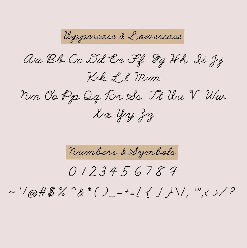 Cursive Handwritten Font for Note Taking, Cute Neat Writing Fun Written Student Handwriting ...