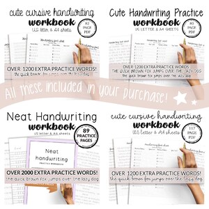 WHOLE SHOP Lifetime Access Handwriting Workbook Bundle - One Time ...