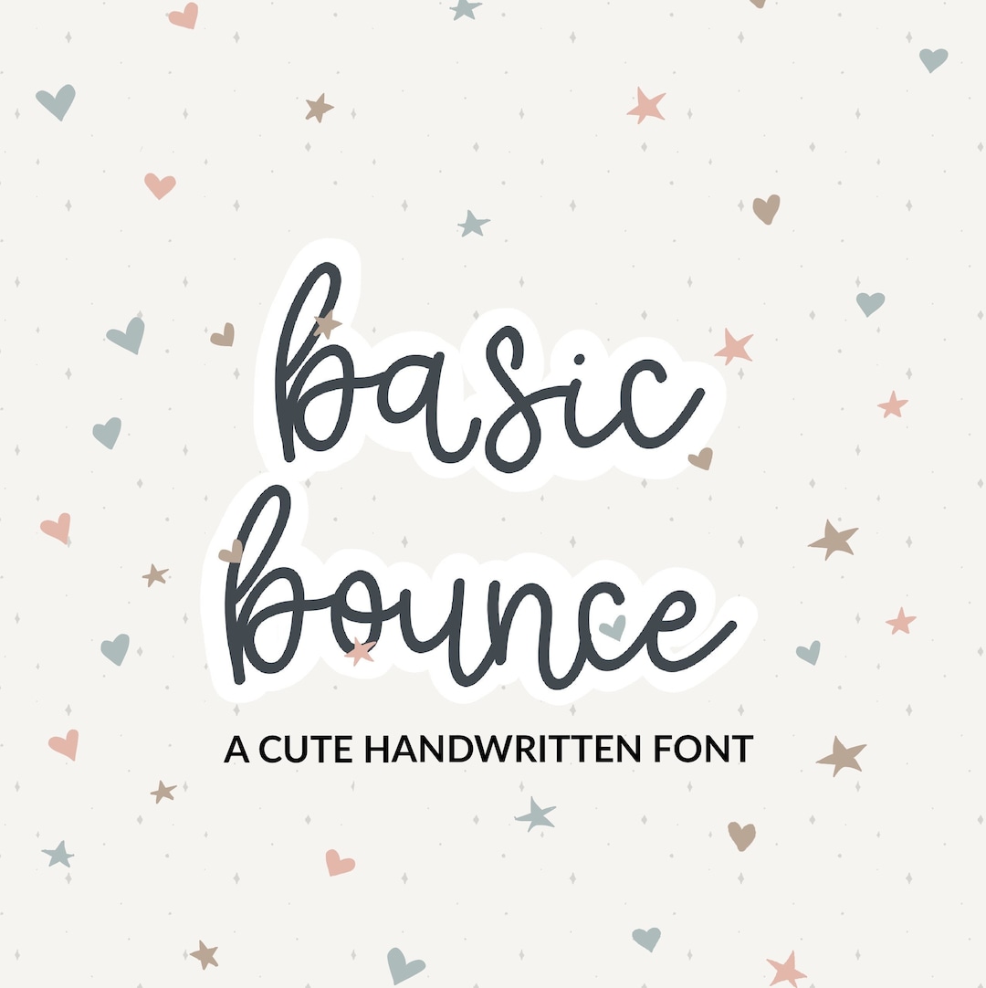 Basic Bounce Handwritten Font for Note Taking Neat Cursive Writing Fun ...