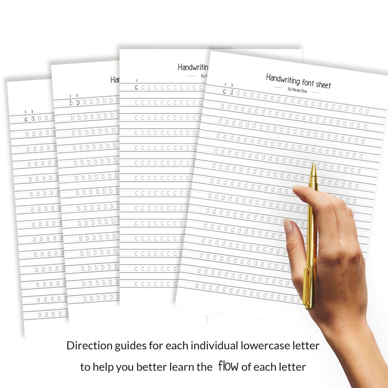 99 Page Student Notes Hand Writing Practice Workbook Sheet - Etsy