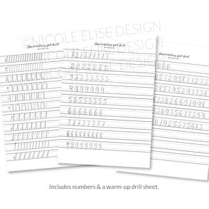 15 Page Dreamy Calligraphy Hand Writing Workbook PDF Practice Sheet ...