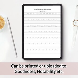 100 Page Modern Cursive Workbook Sheets Printable Alphabet iPad ...