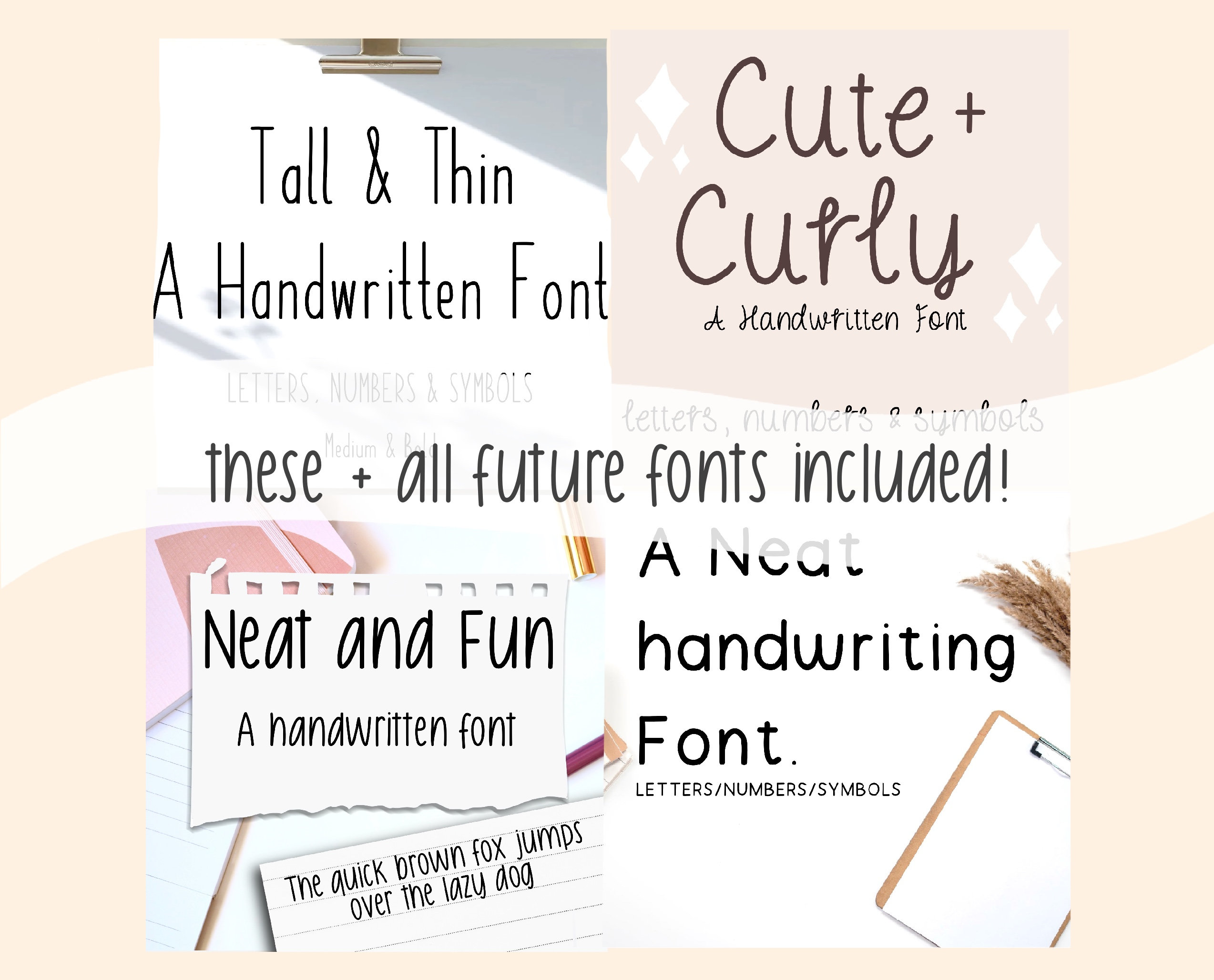 WHOLE SHOP Font BUNDLE Handwritten Neat Writing Written Student Hand ...