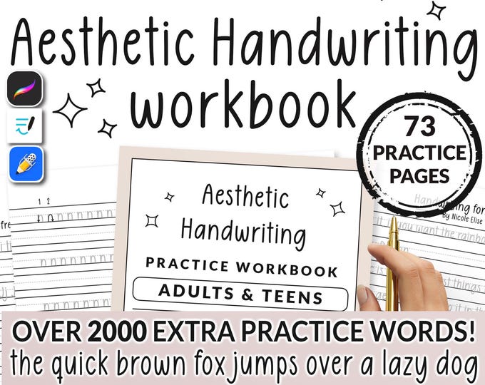 Pretty Handwriting Practice Sheets, Printable Handwriting Worksheets ...