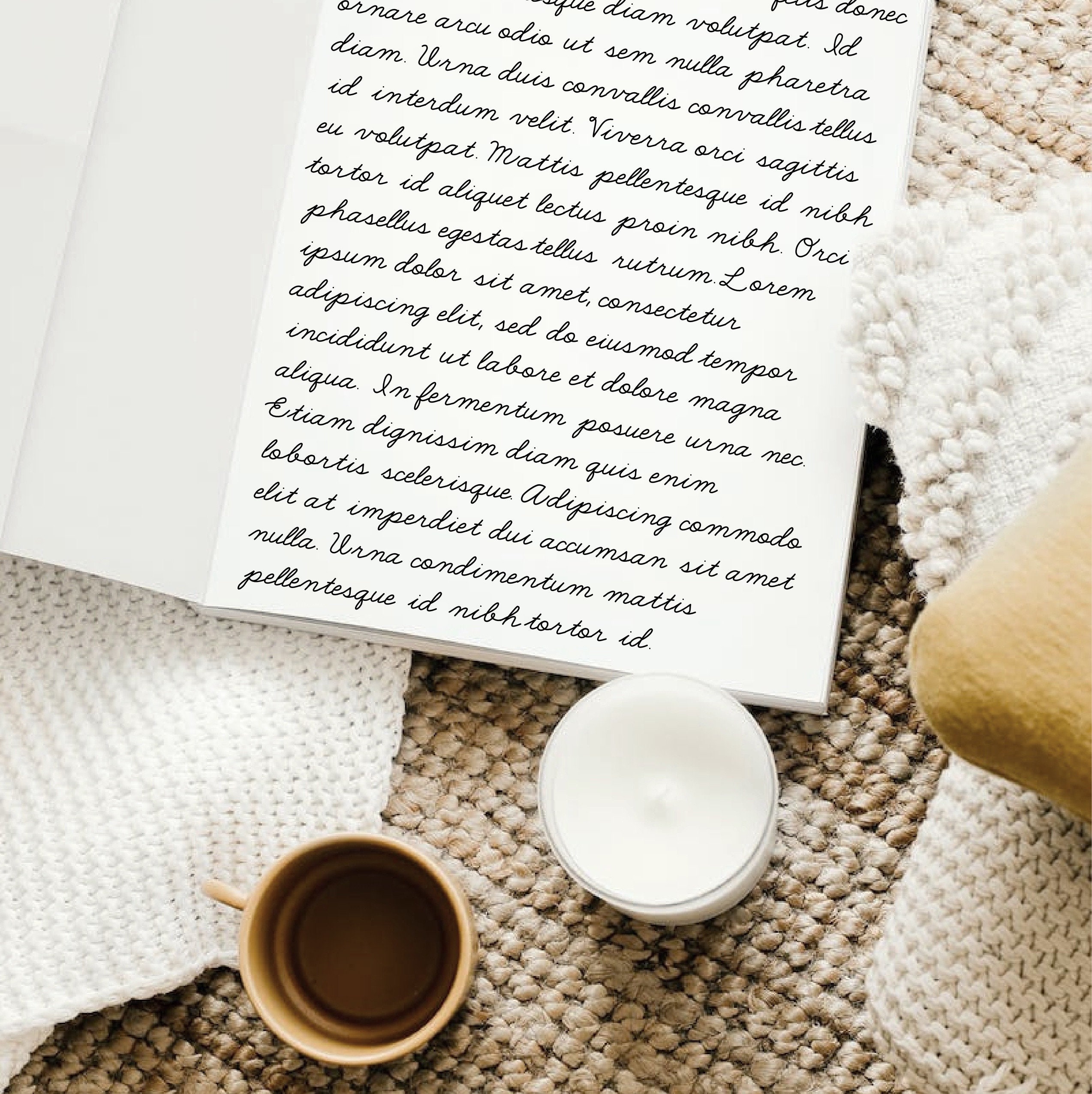 Cursive Handwritten Font for Note Taking, Cute Neat Writing Fun Written ...