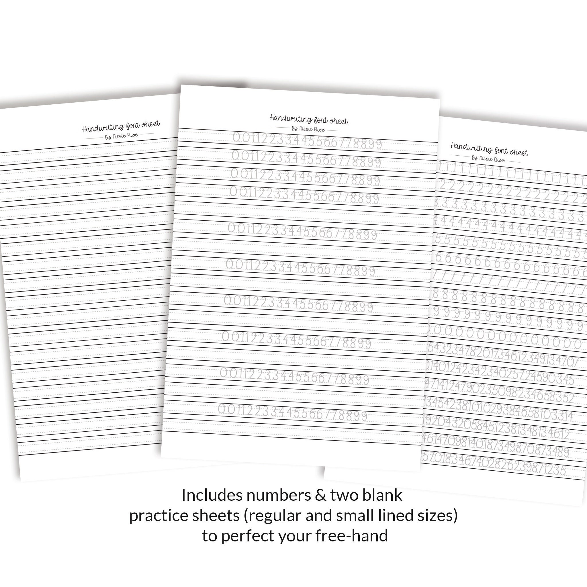 100 Page Smooth Honey Hand Writing Practice Workbook Sheet Printable ...