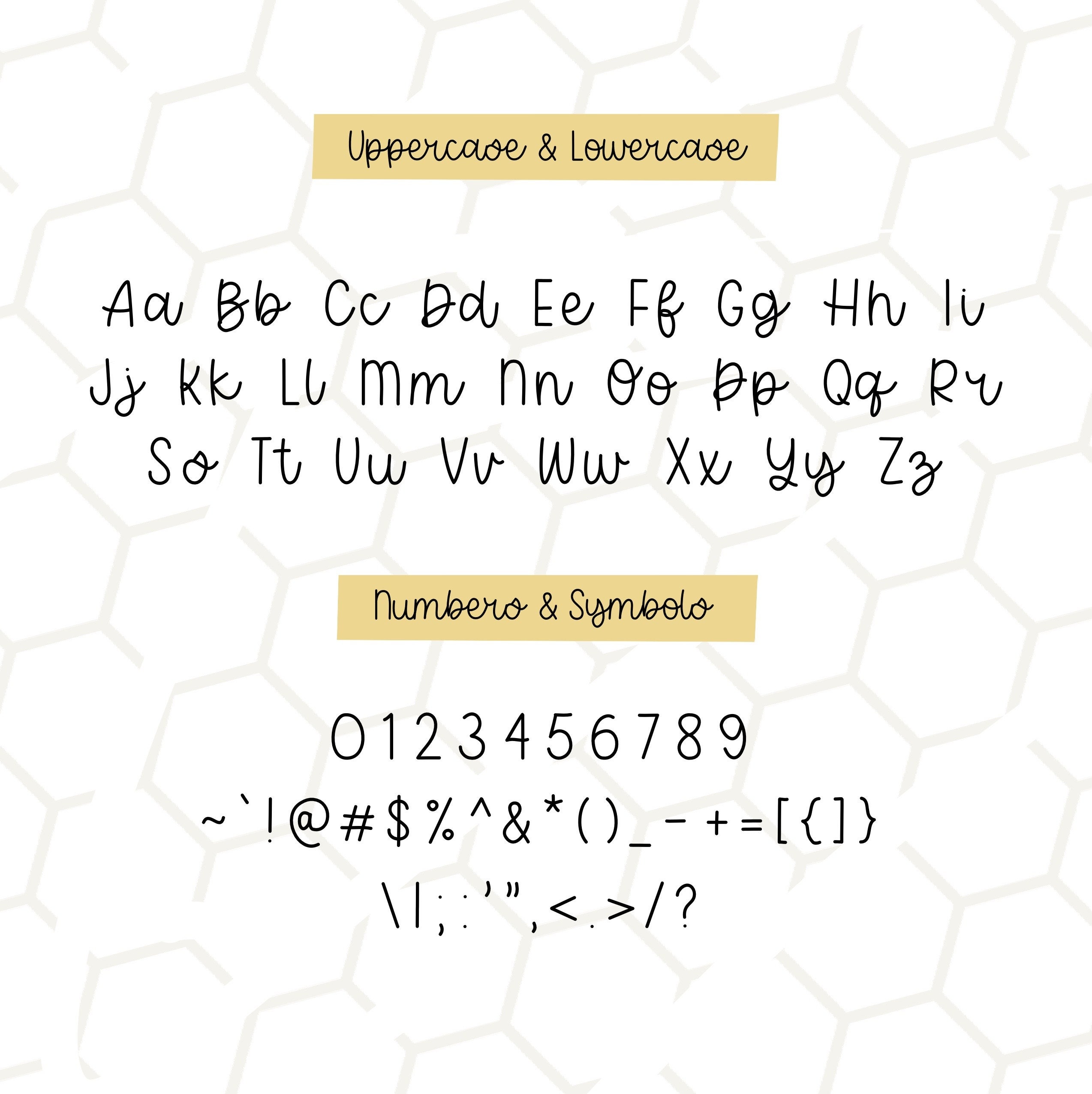 Smooth Honey Handwritten Font for Note Taking Cute Neat Cursive Writing ...