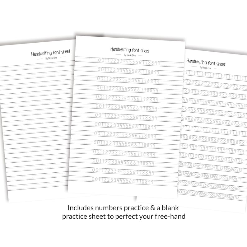 99 Page Student Notes Hand Writing Practice Workbook Sheet - Etsy