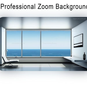 Sea View Office | Zoom Virtual Backgrounds | Microsoft Teams | Facebook ...
