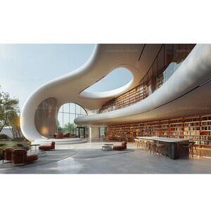 Modern Library Background | Office Virtual Wallpaper | Teams Background ...