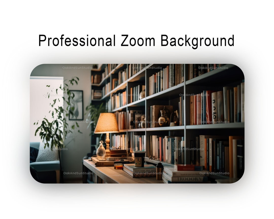 Zoom Background Bookshelf, Perfect for Reading Corner | Suitable for ...