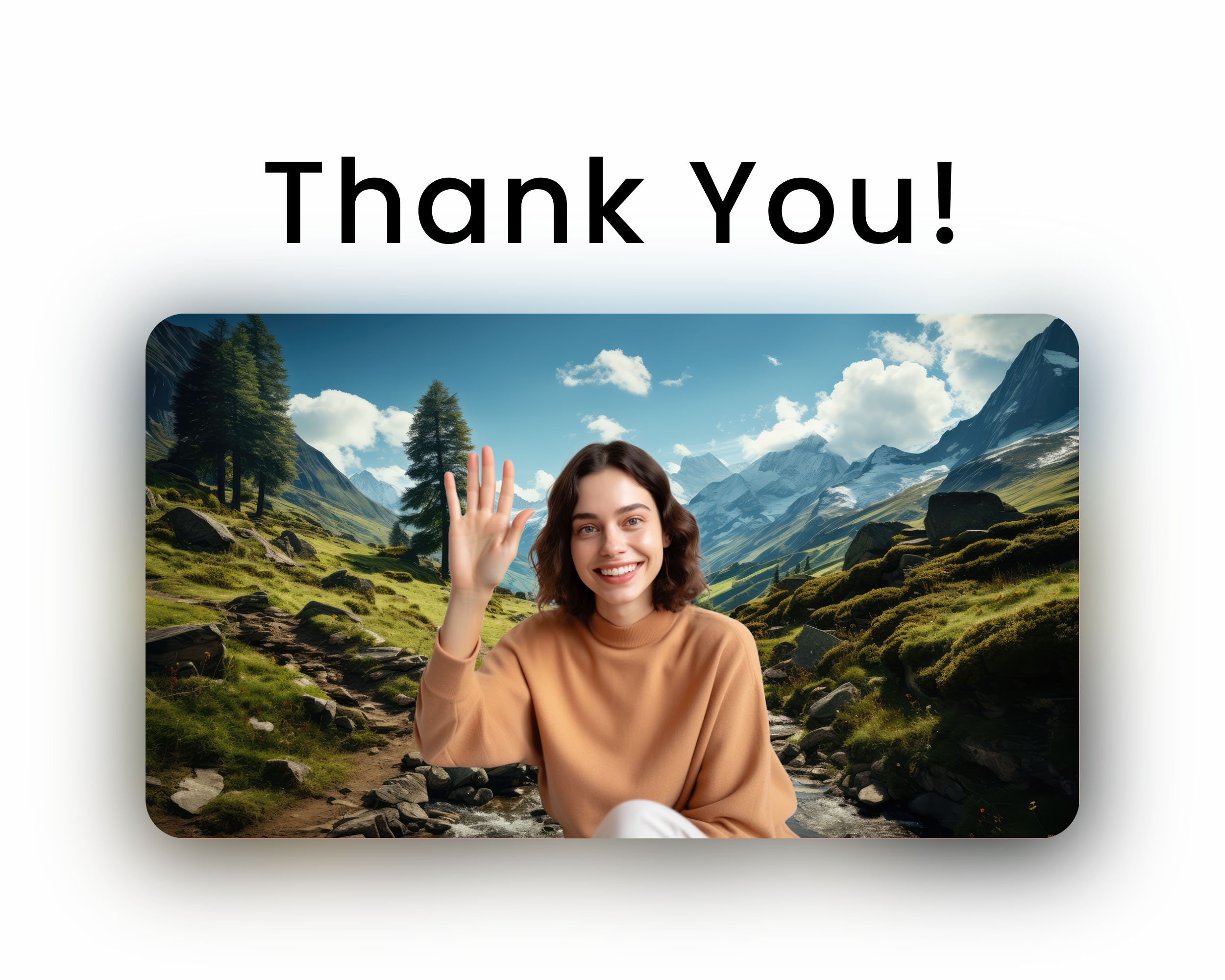 Realistic Virtual Background With Mountain View in Alps | Suitable for ...