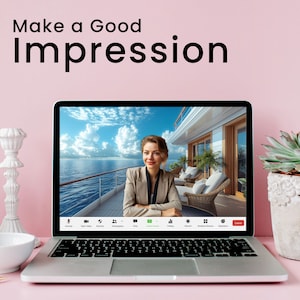 Zoom Background | Deck of Cruise Ship in the Ocean | Zoom Virtual ...