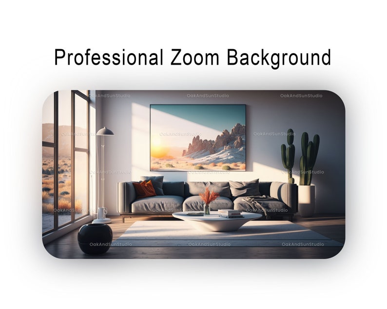 Zoom Virtual Background | Desert Zoom Background | Cactus | Home Office ...
