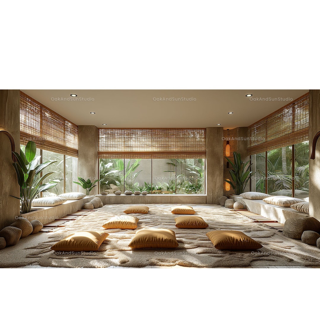 Realistic Virtual Background of the Meditation Room With Wicked Decor ...