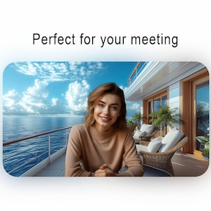 Zoom Background | Deck of Cruise Ship in the Ocean | Zoom Virtual ...