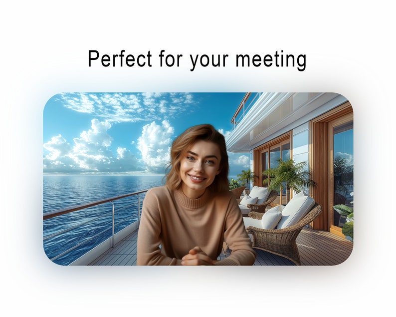 Zoom Background | Deck of Cruise Ship in the Ocean | Zoom Virtual ...