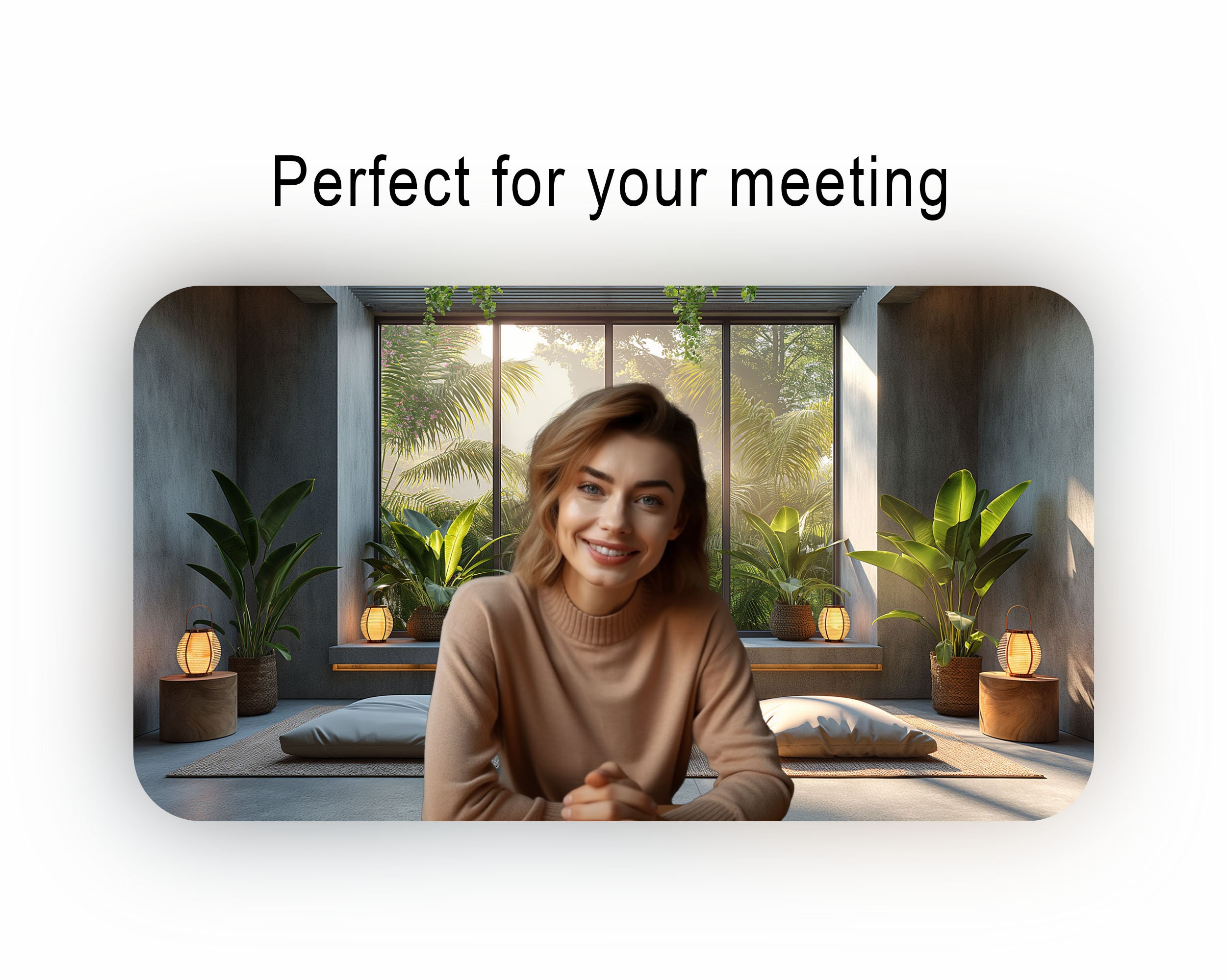 Realistic Virtual Background of the Meditation Room With Big Window ...