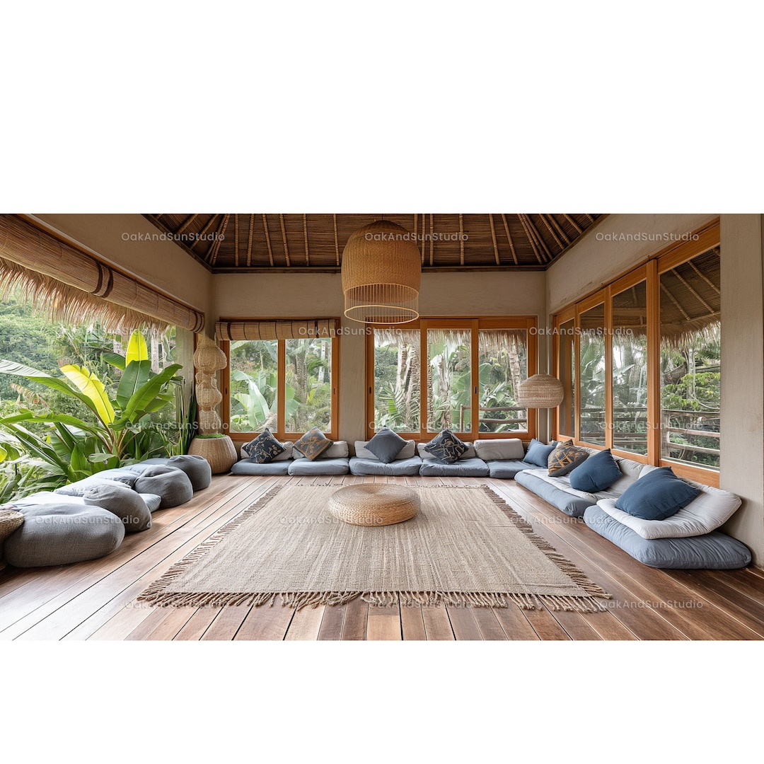 Realistic Virtual Background of the Meditation Room in Jungle ...