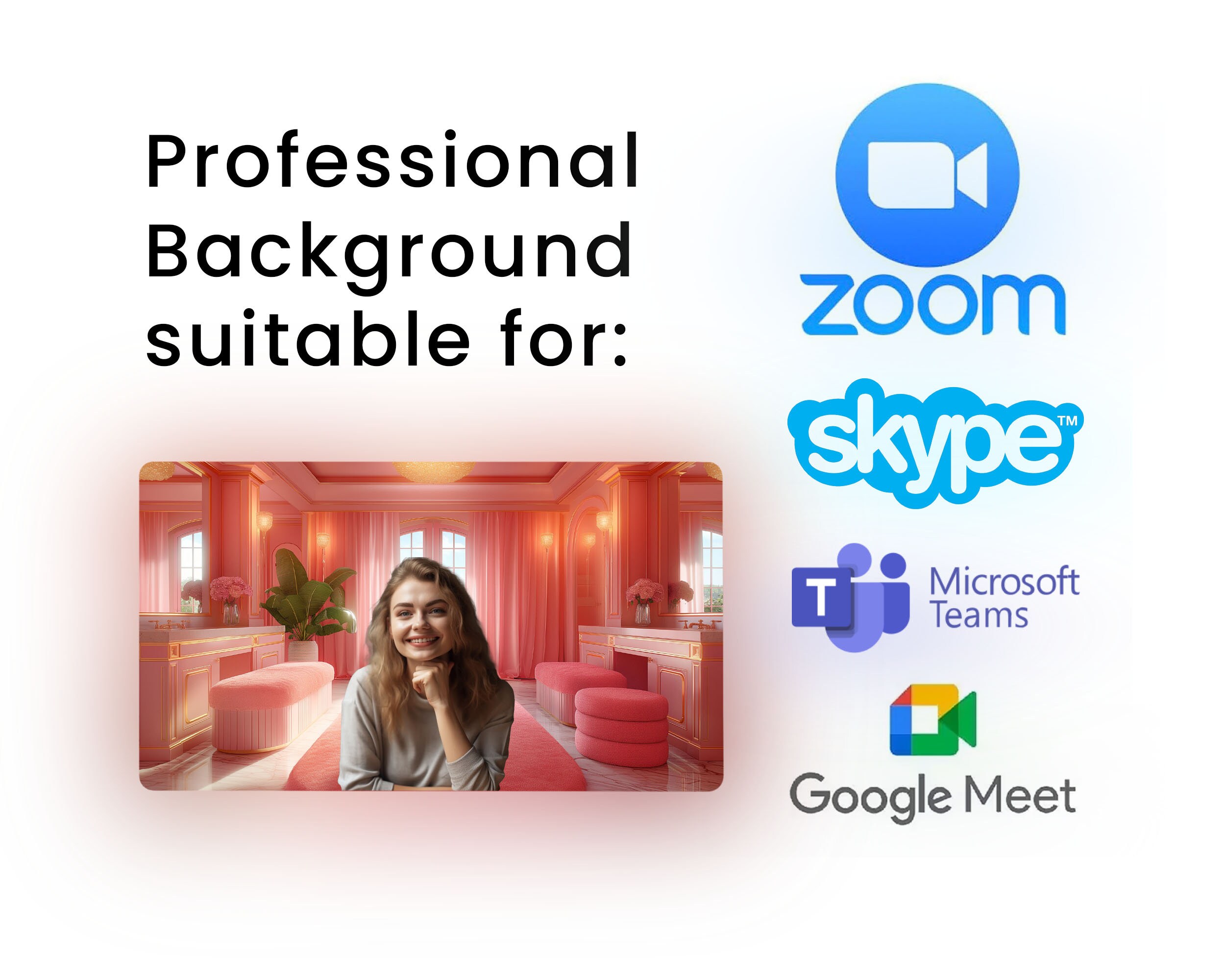 Barbie Pink Virtual Background of Dressing Room | Suitable for Zoom ...