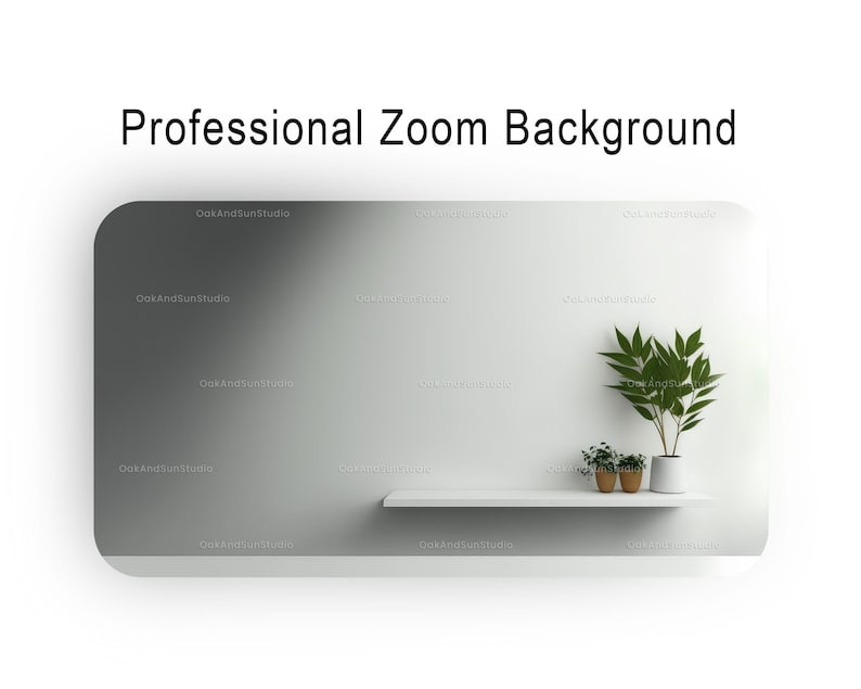 Realistic Virtual Background of Minimalistic Wall With a Plant ...