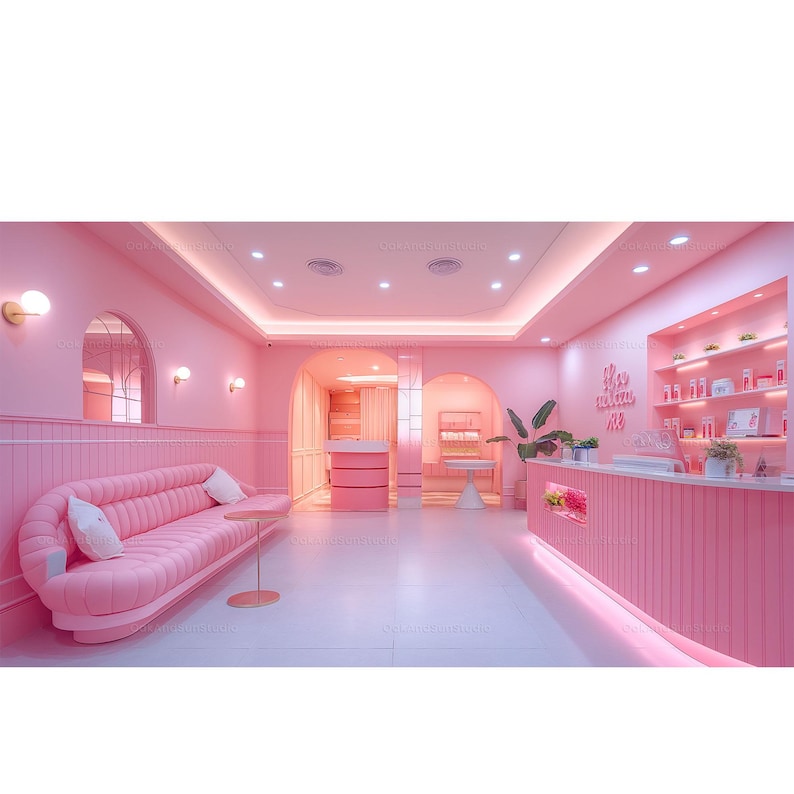 Pink Virtual Background of Vet Clinic | Suitable for Zoom, Google Meet ...