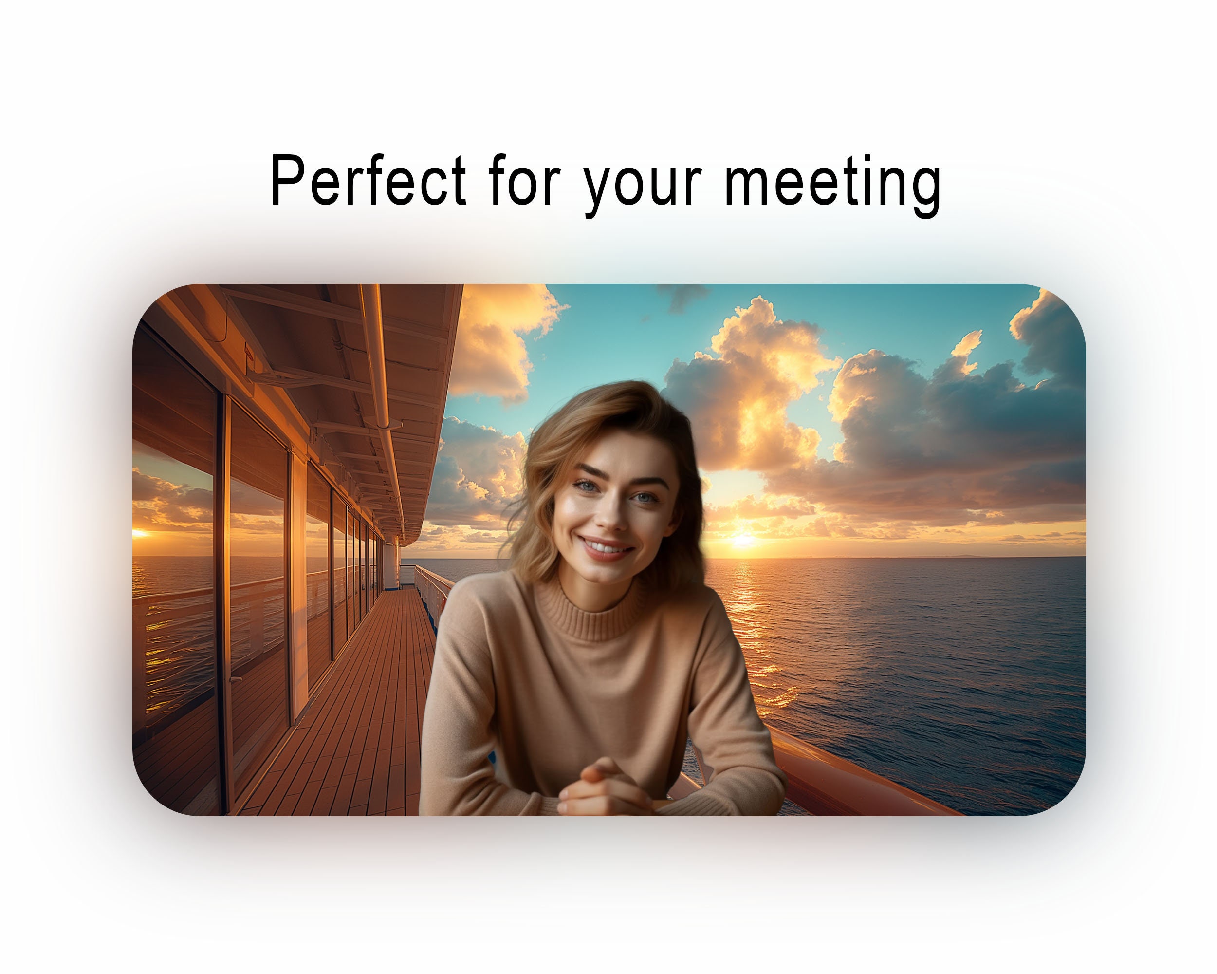 Zoom Background | Deck of Cruise Ship in the Ocean | Zoom Virtual ...