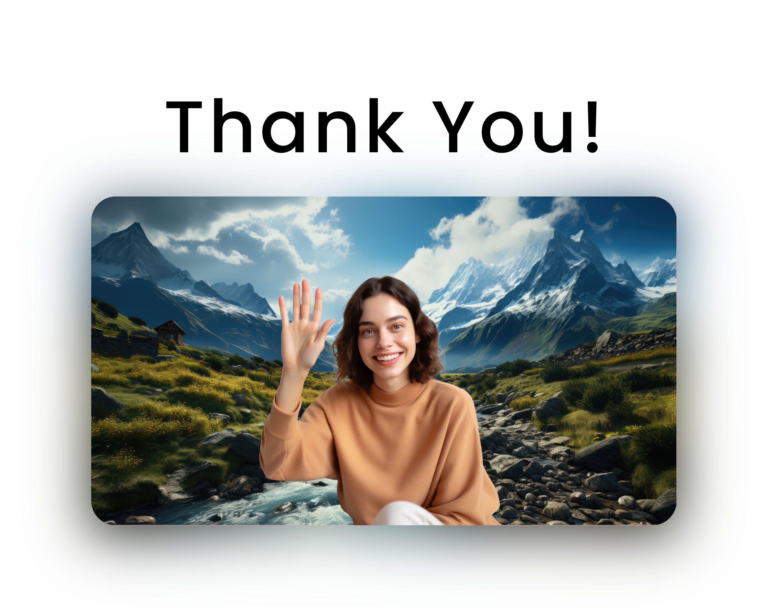 Realistic Virtual Background With Mountain View in Alps | Suitable for ...